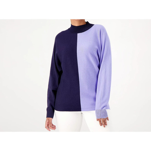 Candace Cameron | Sweaters | Candace Cameron Bure Colorblocked Mockneck ...